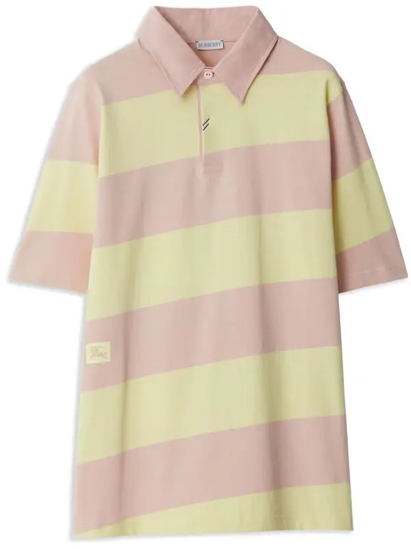 Burberry Striped Cotton Polo Shirt