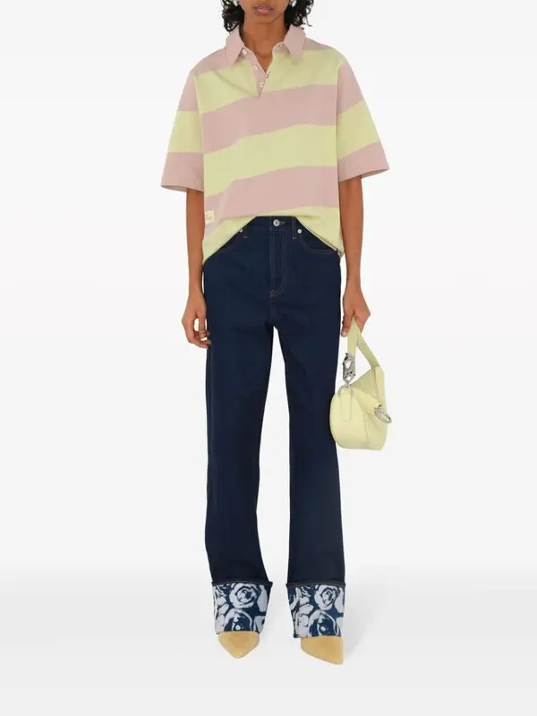 Burberry Striped Cotton Polo Shirt