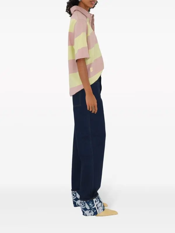 Burberry Striped Cotton Polo Shirt
