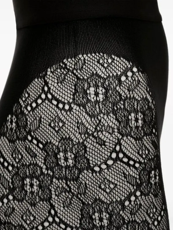 Victoria Beckham Vb Monogram Lace Tights