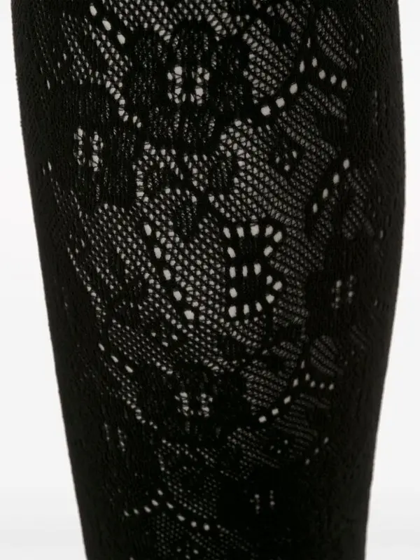 Victoria Beckham Vb Monogram Lace Tights