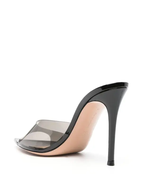 GIANVITO ROSSI Elle Transparent Sandals - Black