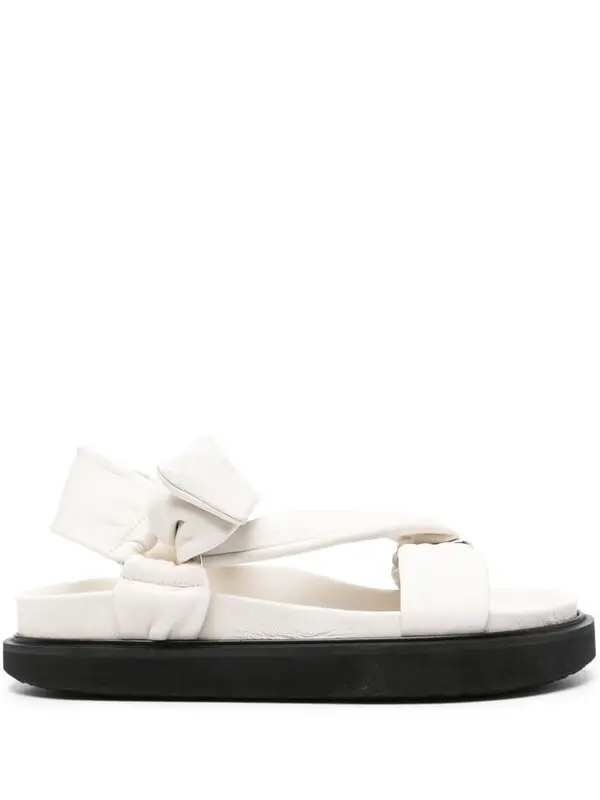 Isabel Marant Étoile Naori Debossed-logo Leather Sandals - White