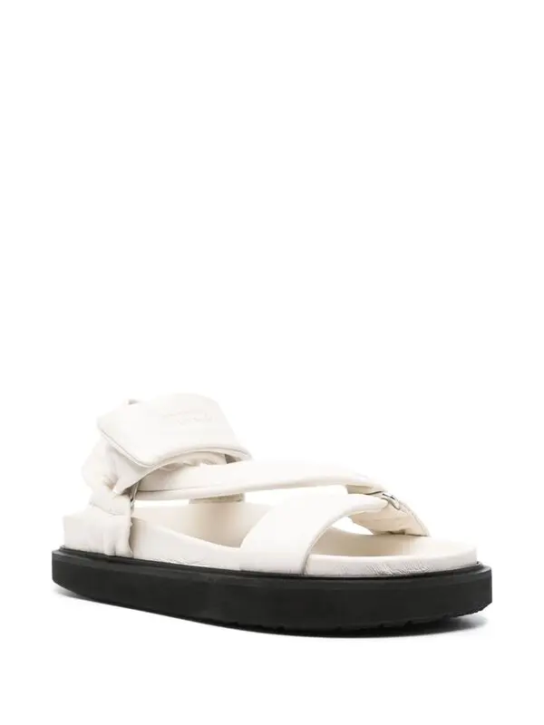 Isabel Marant Étoile Naori Debossed-logo Leather Sandals - White