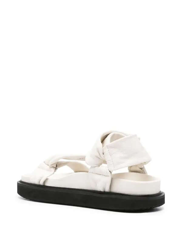 Isabel Marant Étoile Naori Debossed-logo Leather Sandals - White