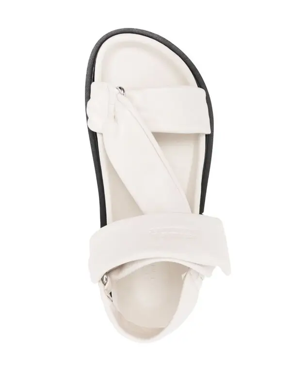 Isabel Marant Étoile Naori Debossed-logo Leather Sandals - White