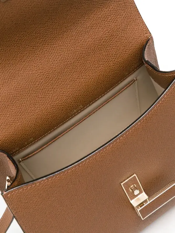 VALEXTRA Mini Iside Leather Tote - Brown