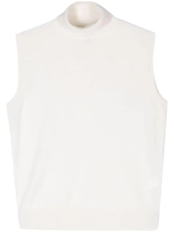 RÓHE Funnel-neck Knitted Top - Neutrals