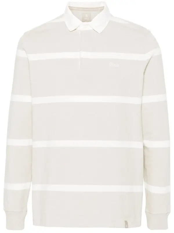 Boggi Milano Striped Cotton Polo Shirt