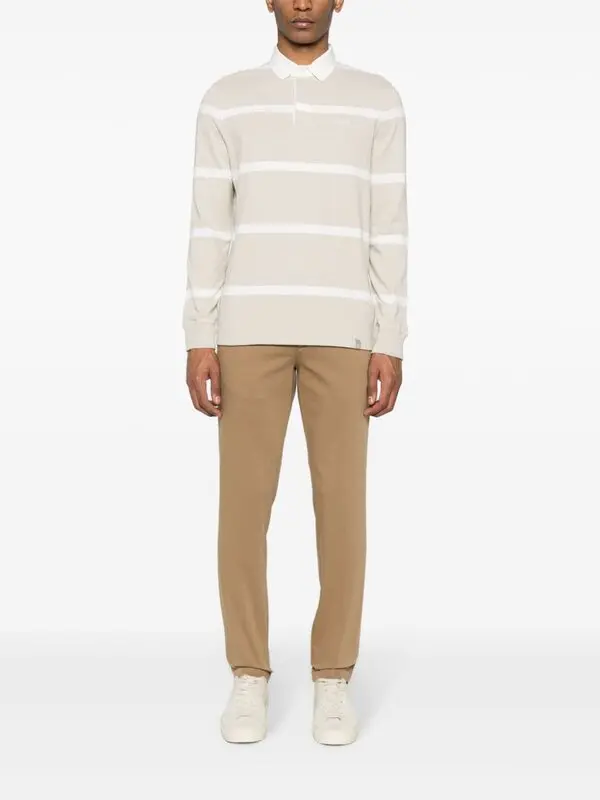 Boggi Milano Striped Cotton Polo Shirt