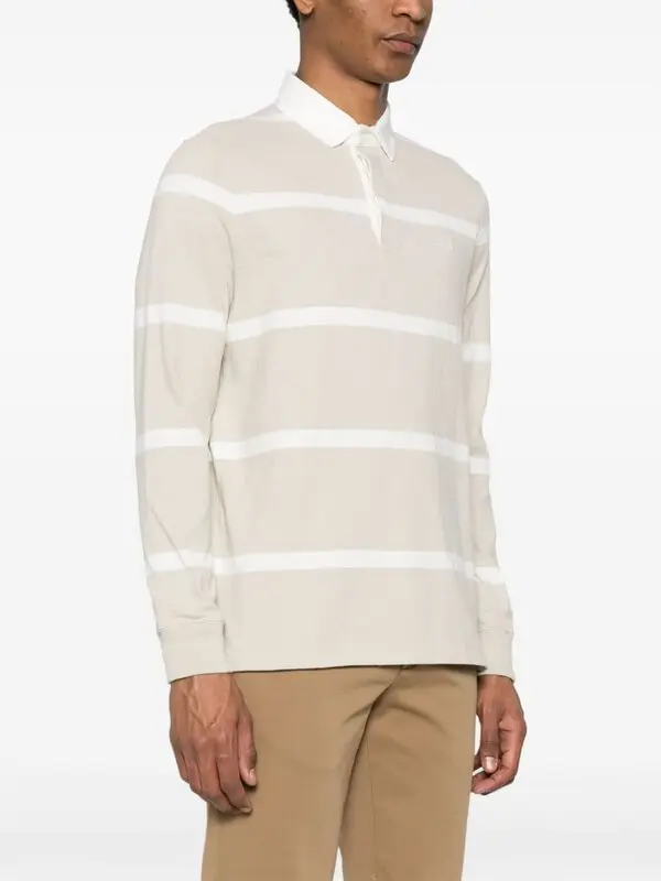 Boggi Milano Striped Cotton Polo Shirt
