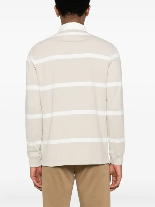 Boggi Milano Striped Cotton Polo Shirt