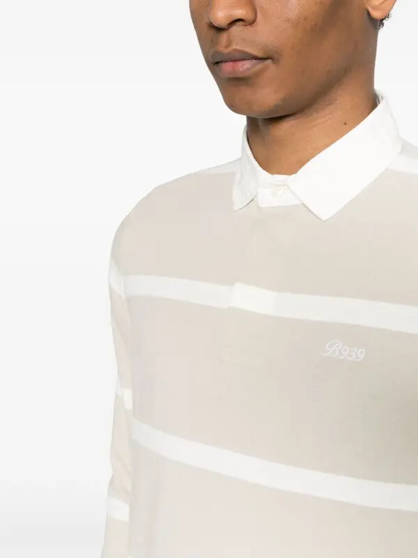 Boggi Milano Striped Cotton Polo Shirt