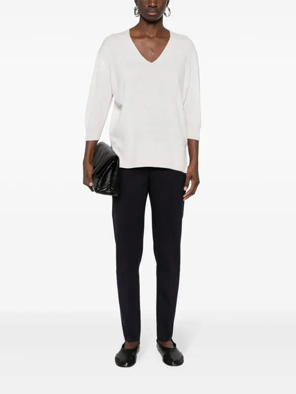 Agnona Knitted V-neck Top