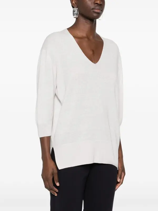 Agnona Knitted V-neck Top