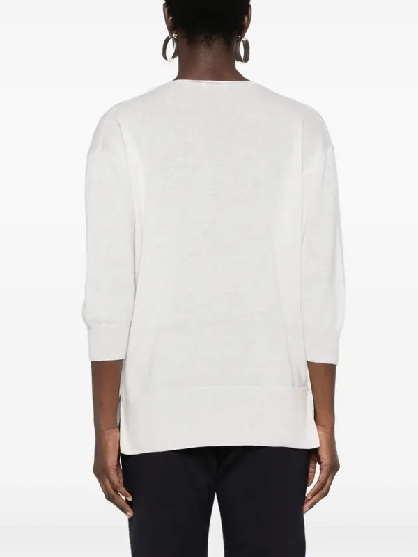 Agnona Knitted V-neck Top
