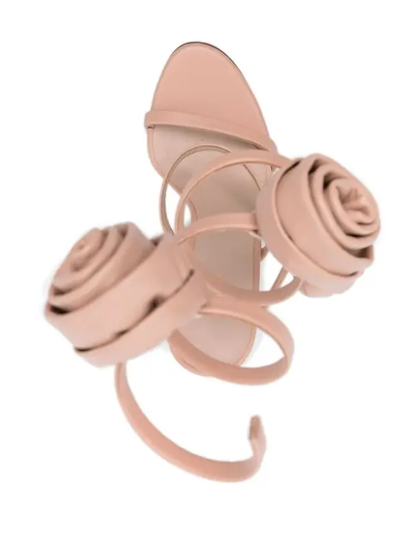 LE SILLA Rose 110mm Spiral-design Sandals - Neutrals