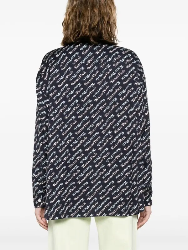 Kenzo Verdy Monogram-print Shirt - Blue