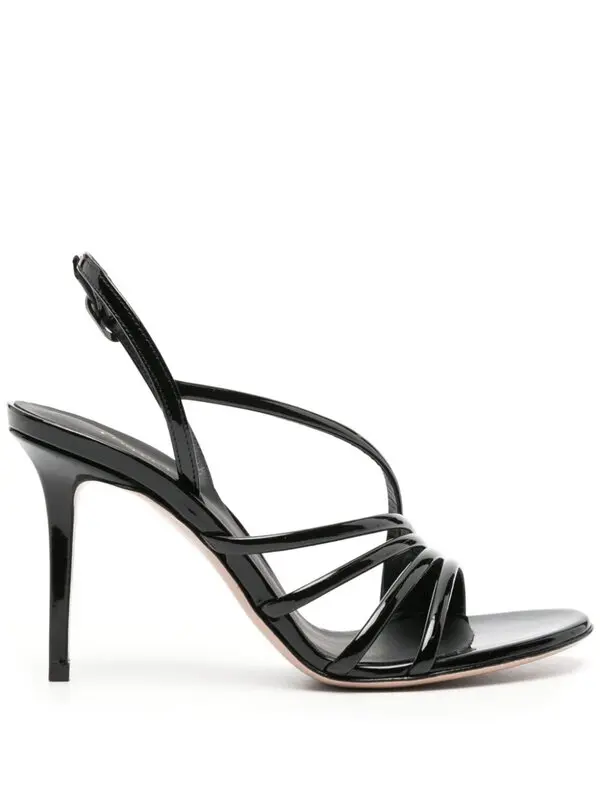LE SILLA Scarlet 105mm Patent-leather Sandals - Black