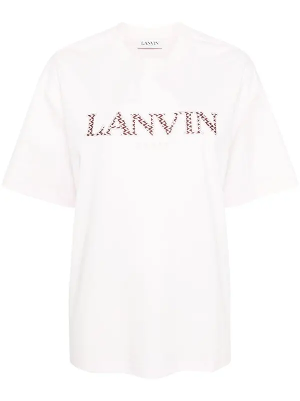 LANVIN Logo-patches Cotton T-shirt