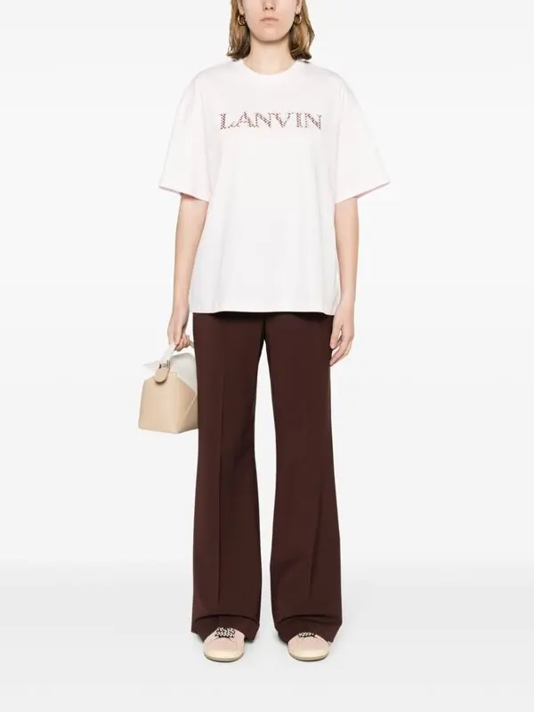 LANVIN Logo-patches Cotton T-shirt