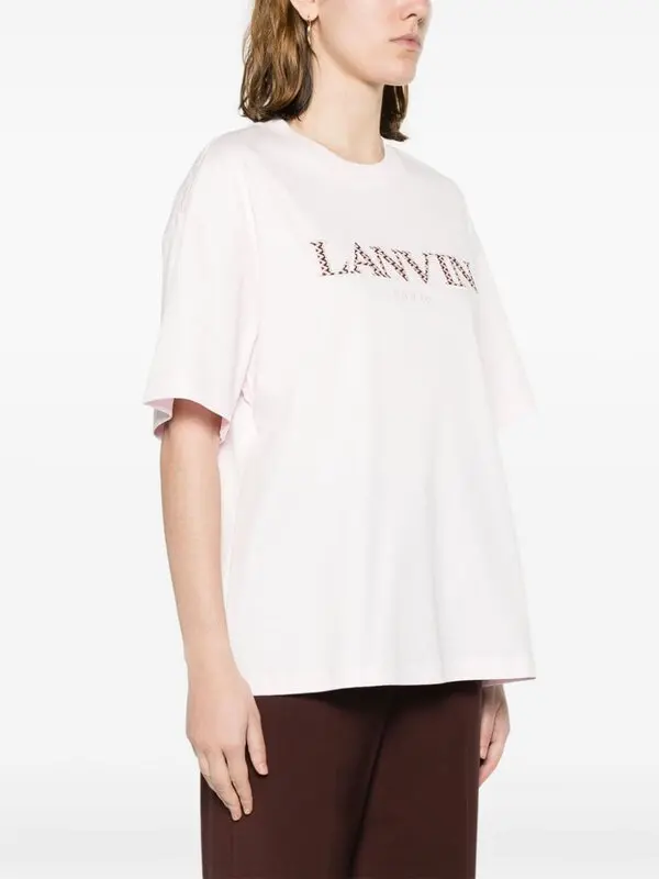 LANVIN Logo-patches Cotton T-shirt