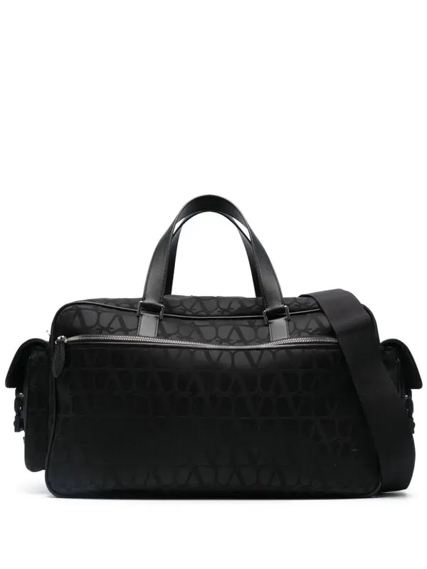 Valentino Garavani Toile Iconographe Canvas Duffle Bag - Black