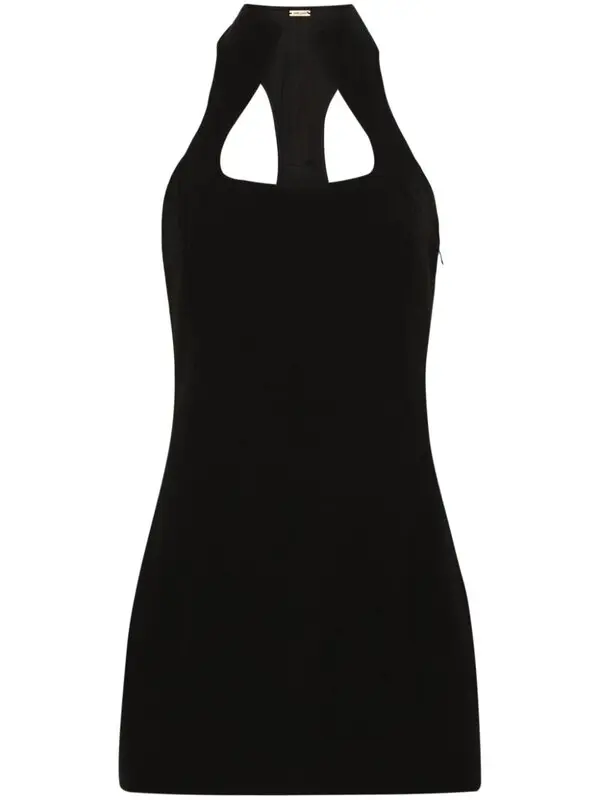 Cult Gaia Mini Akaia High-collar Day Dress - Black