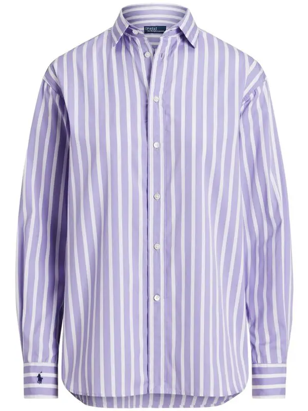 Polo Ralph Lauren Striped Two-tone Cotton Shirt - Purple