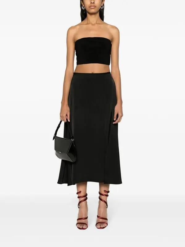 Norma Kamali Strapless Bandeau Top - Black