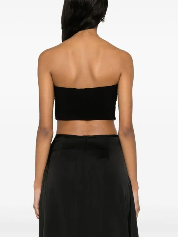 Norma Kamali Strapless Bandeau Top - Black