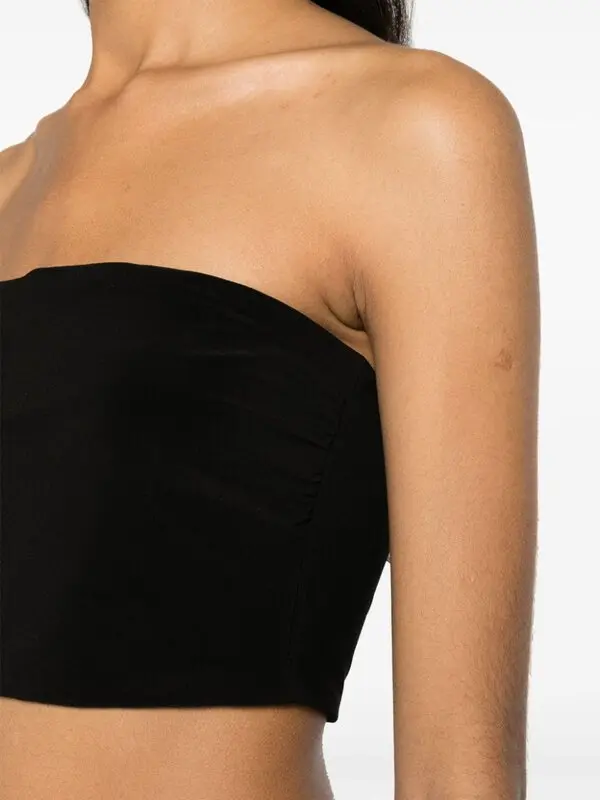 Norma Kamali Strapless Bandeau Top - Black