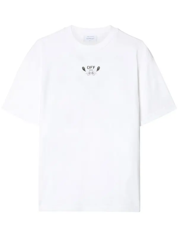 Off-White Arrow-embroidered Cotton T-shirt