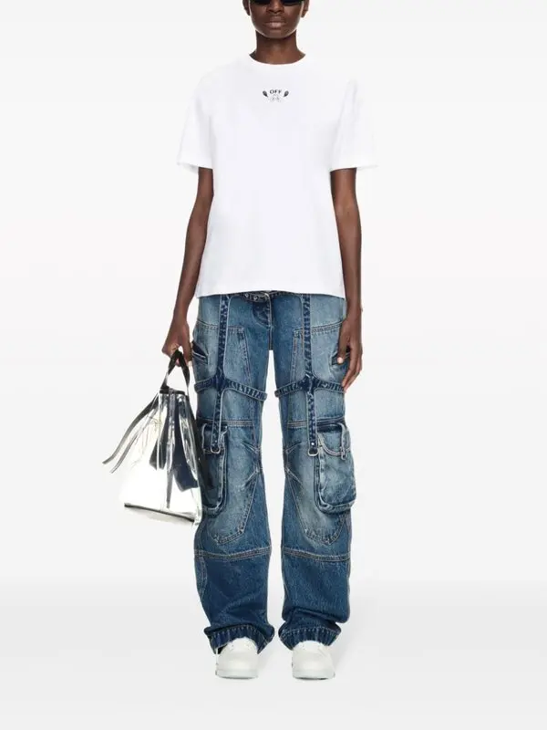 Off-White Arrow-embroidered Cotton T-shirt