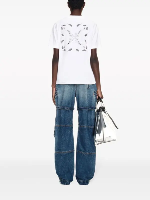 Off-White Arrow-embroidered Cotton T-shirt