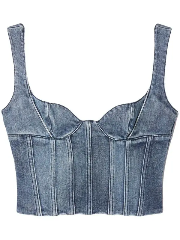 Off-White Bustier Denim Top