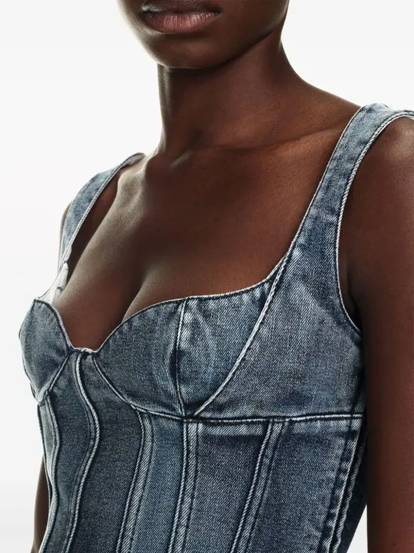 Off-White Bustier Denim Top