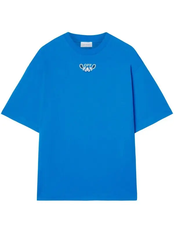 Off-White Arrow Bandana-embroidered Cotton T-shirt