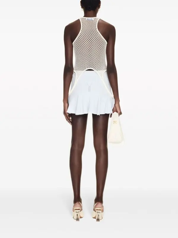 Off-White Racerback Flared Minidress