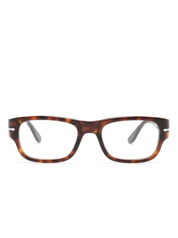 Persol Rectangle Frame Eyeglasses - Brown
