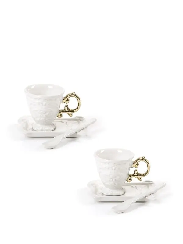 SELETTI Wares Embossed-baroque Coffee Cups