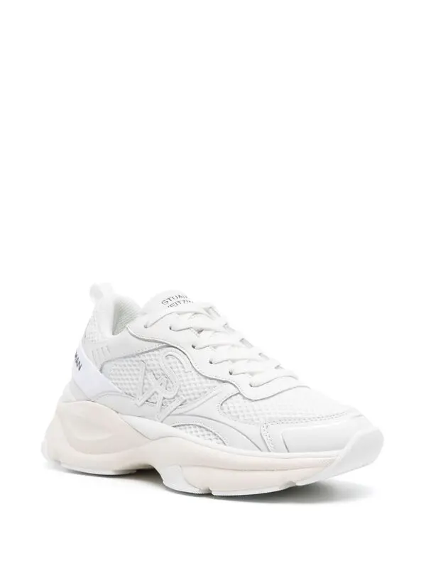 STUART WEITZMAN Logo-patch Mesh Chunky Sneakers - White