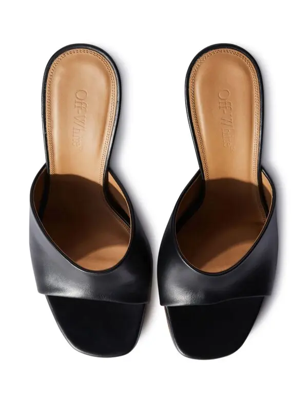 Off-White Jug Leather Wedge-heel Sandals - Black