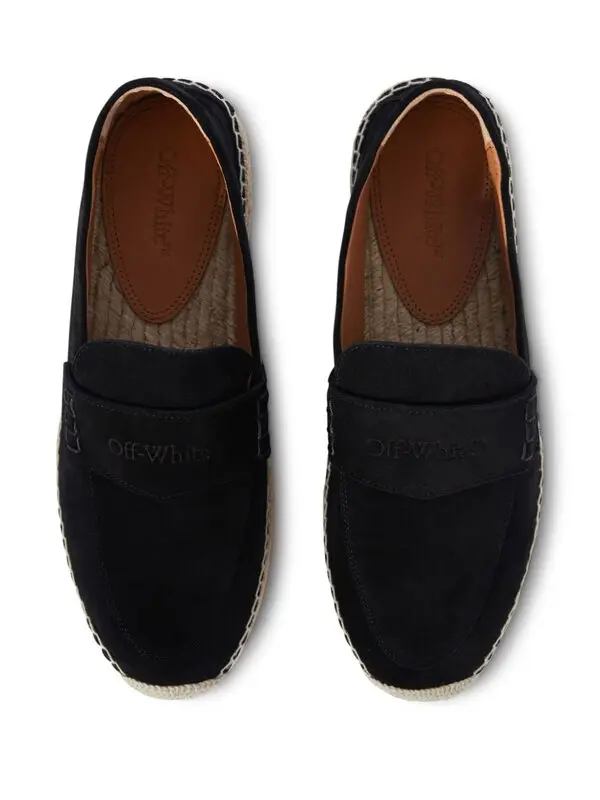 Off-White Bidarette Logo-print Suede Espadrilles
