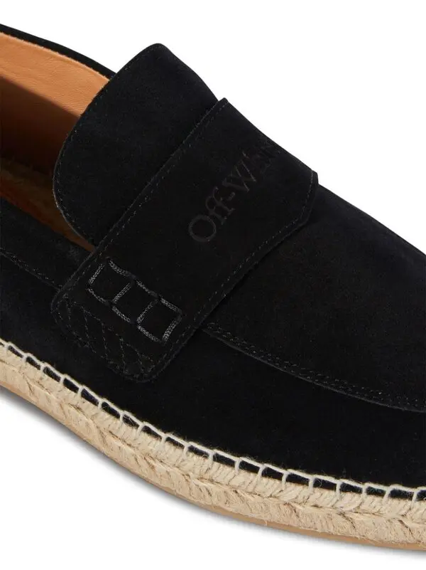 Off-White Bidarette Logo-print Suede Espadrilles