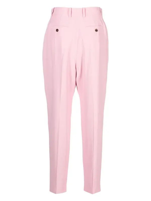 Alexander McQueen Pleated High-rise Trousers