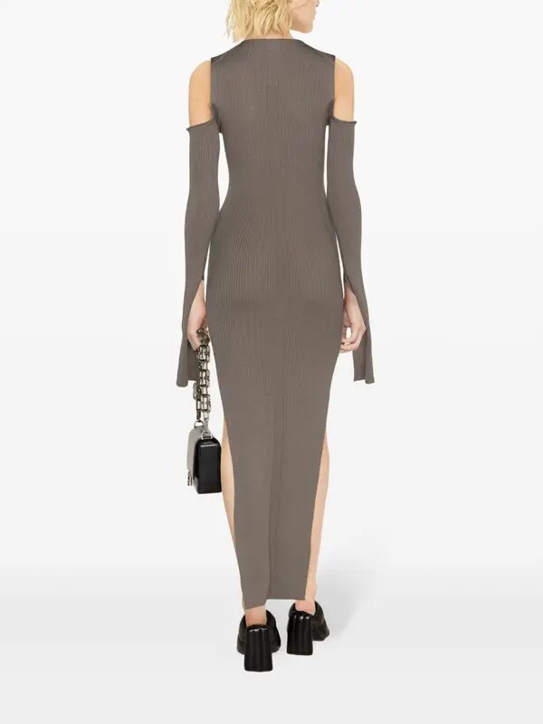 Rick Owens Lido Cape Virgin Wool Maxi Dress - Grey
