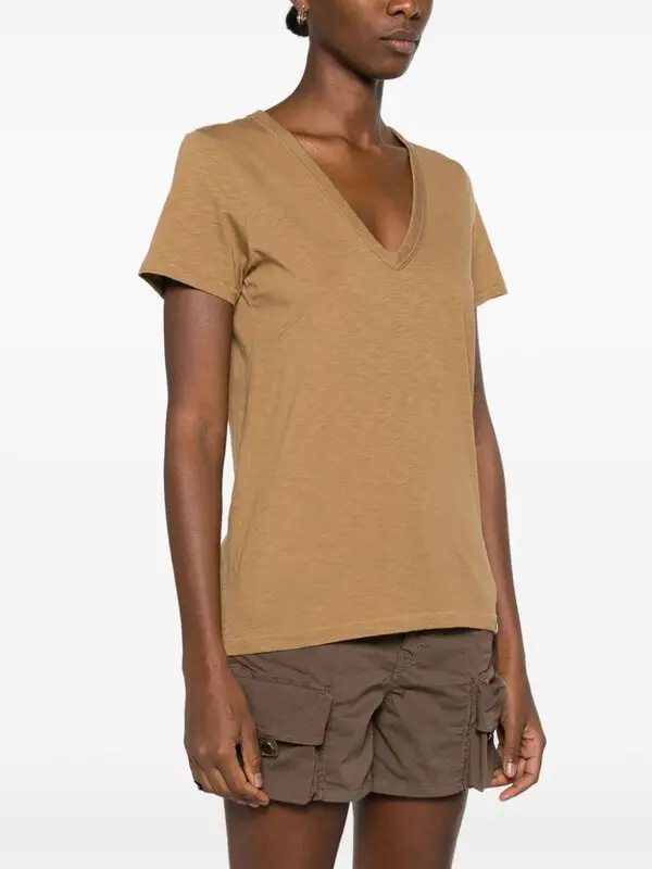 Rag & Bone Slub V-neck T-shirt - Brown