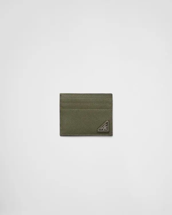 Prada Saffiano Leather Card Holder - Loden Green