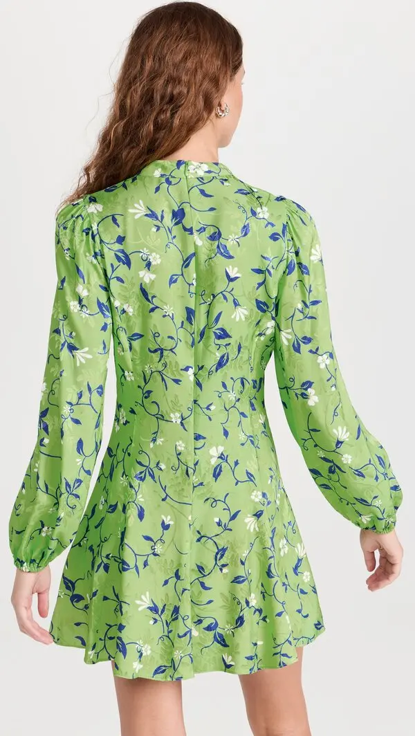 Kitri Doretta Mini Dress In Green Vine Print - 75% Off | Editorialist